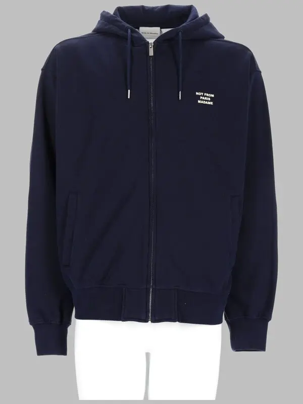 Drole De Monsieur Felpa Con Zip E Cappuccio