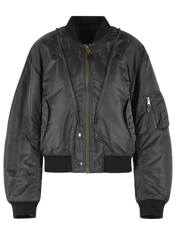 MAISON MARGIELA Dark Polyamide Reversible Bomber Jacket - Grey