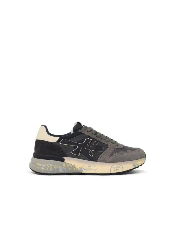 Premiata Mick 8433' Grey Suede Blend Sneakers - Brown
