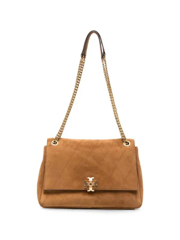 Tory Burch Charlie Suede Leather Shoulder Bag