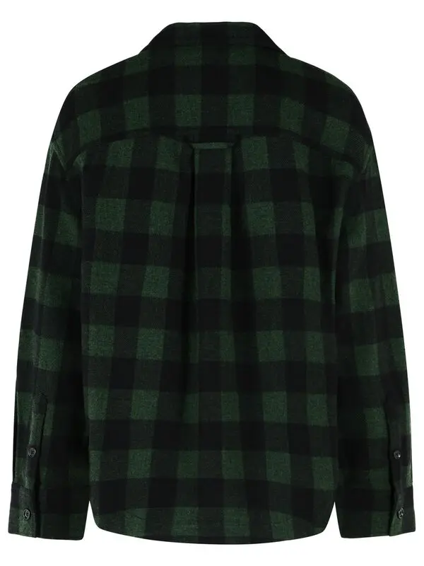 AMI Paris Red Check Wool Overshirt