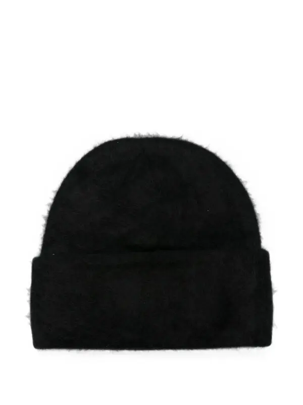 Soft Goat Wool Beanie - Black
