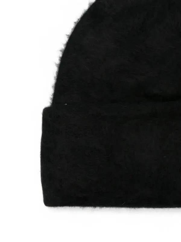 Soft Goat Wool Beanie - Black
