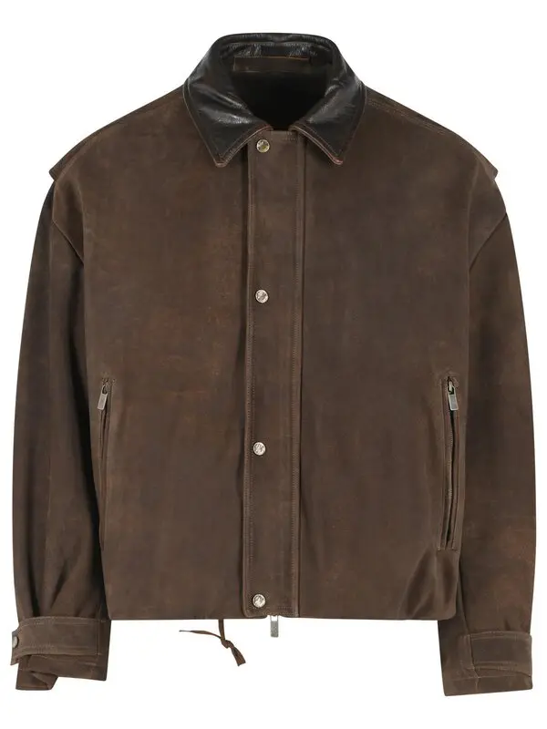 SALVATORE SANTORO Oversized Suede Jacket