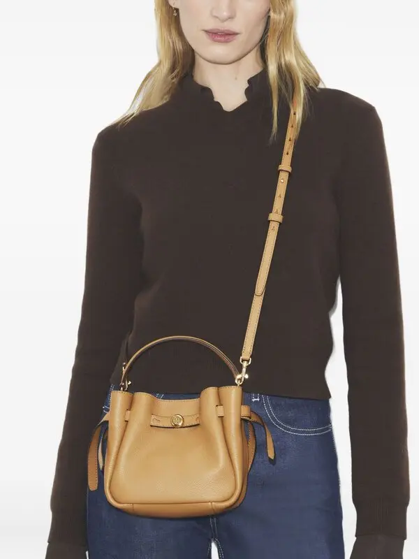 Tory Burch Romy Mini Leather Bucket Bag
