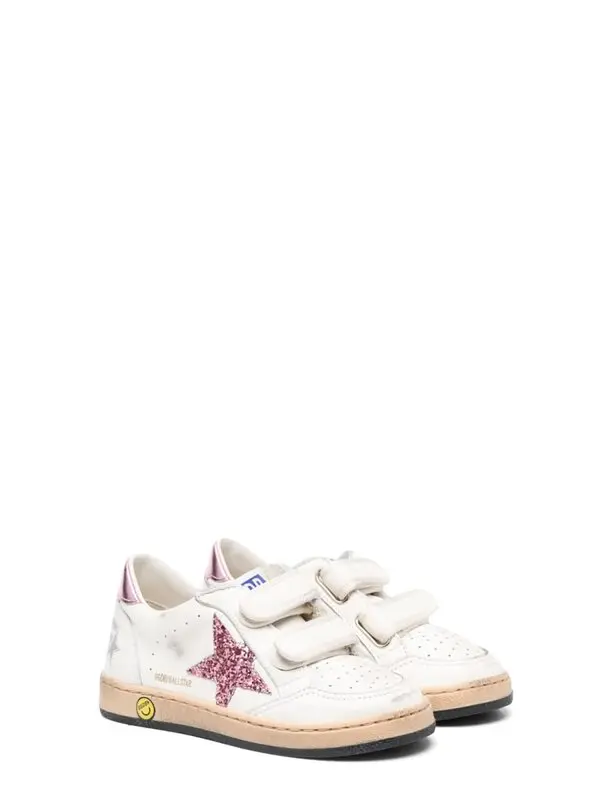 GOLDEN GOOSE Ball Star Strap Leather Upper Toe Strap Heel And Spur Laminated Star