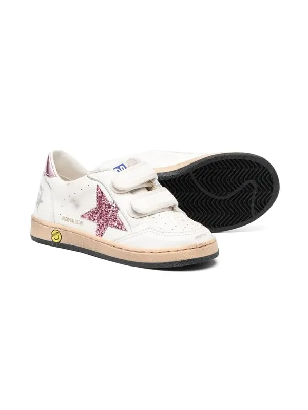 GOLDEN GOOSE Ball Star Strap Leather Upper Toe Strap Heel And Spur Laminated Star