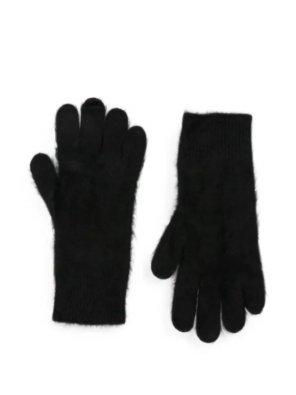 Soft Goat Wool Gloves - Black