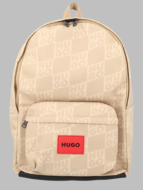 Hugo Zaino Logato Con Tasca Frontale - Beige