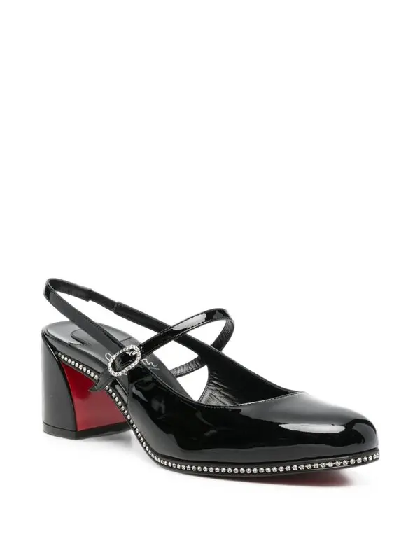 CHRISTIAN LOUBOUTIN Jamistrass Patent Leather Pumps - Black