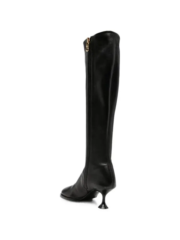 SERGIO ROSSI Leather Heel Boots