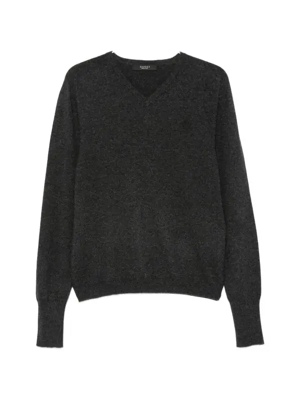 Gucci Cashmere V Necked Sweater - Grey