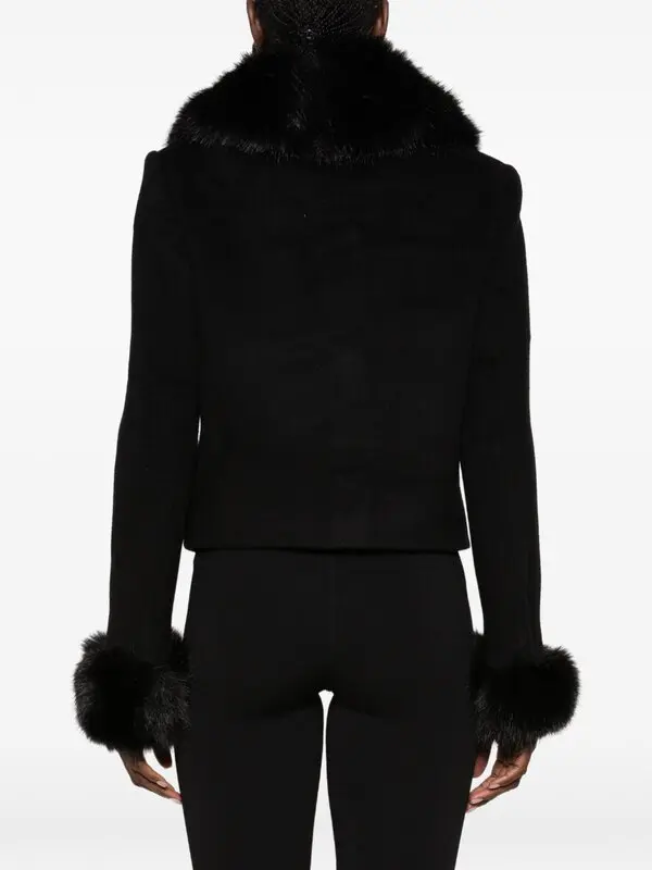 SELF-PORTRAIT Faux Fur Trim Jacket