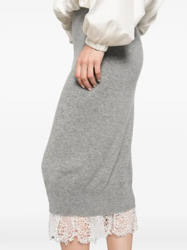 Ermanno Scervino Cashmere Midi Skirt