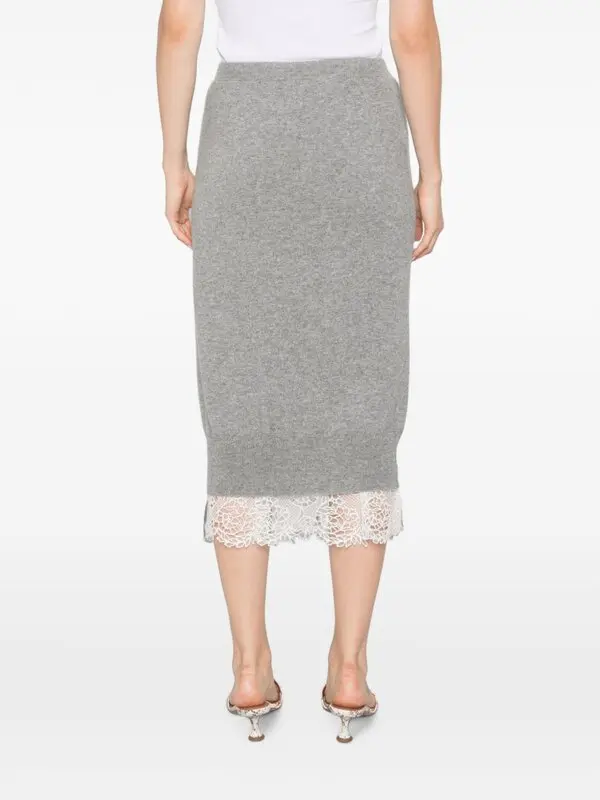 Ermanno Scervino Cashmere Midi Skirt