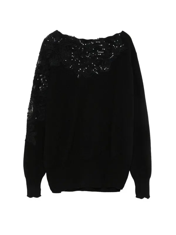 Ermanno Scervino Cashmere Crewneck Sweater - Black