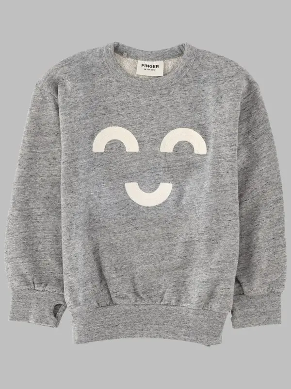 FINGER IN THE NOSE Wawe Heather Macaroni Loose Sweater