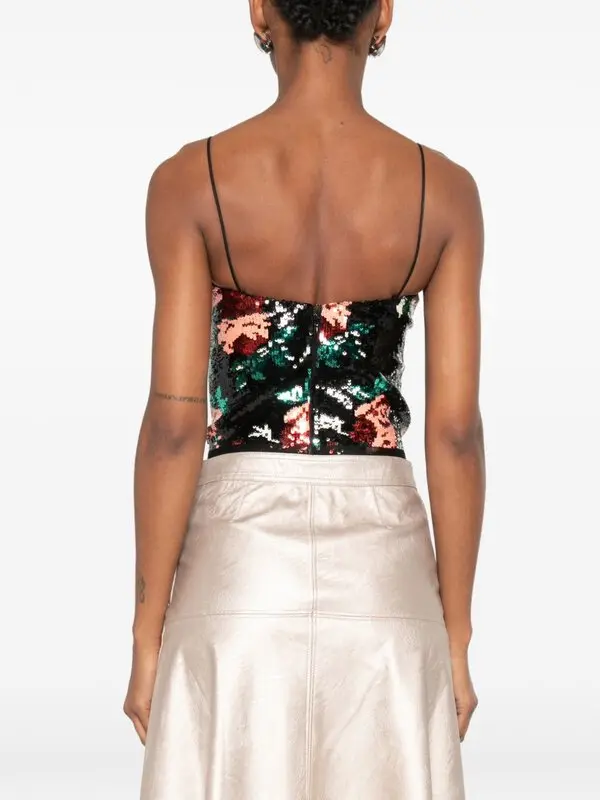 FORTE_FORTE Sequined Bralette Top - Multicolor