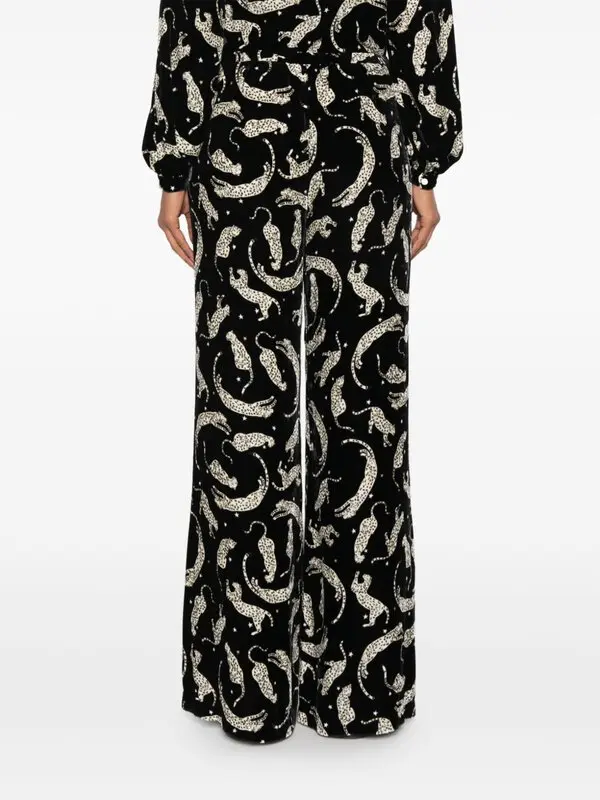 FORTE_FORTE Pritned Velvet Trousers