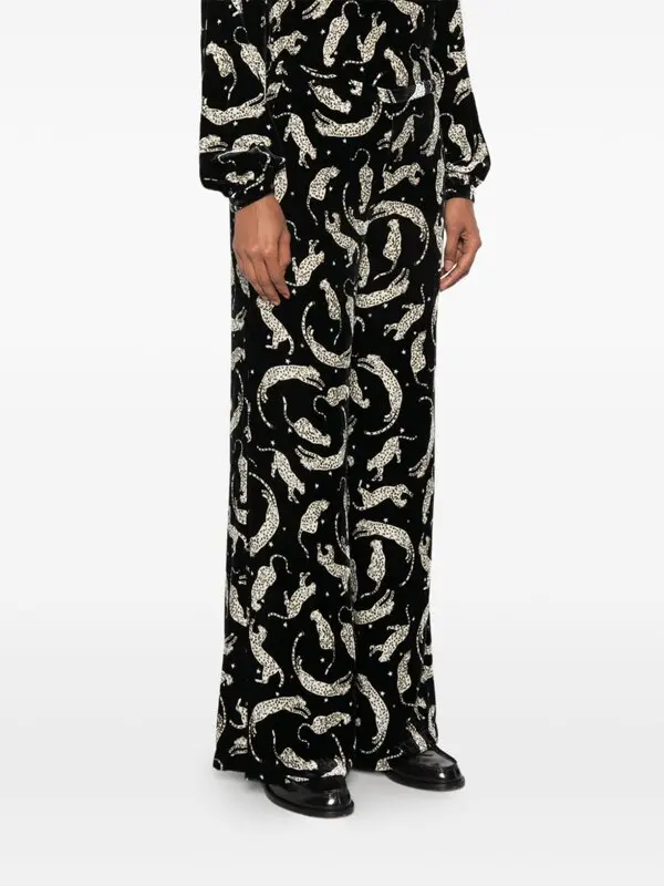 FORTE_FORTE Pritned Velvet Trousers