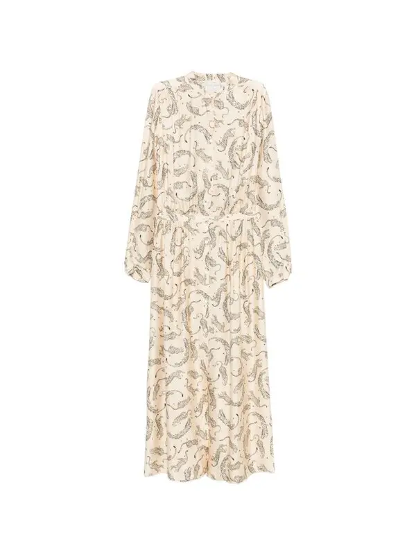 FORTE_FORTE Printed Long Dress - Avorio