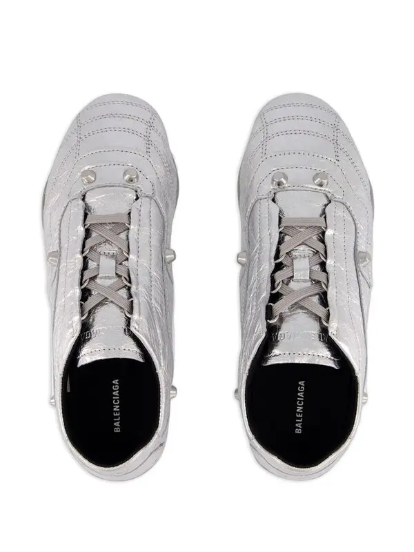 Balenciaga City Leather Sneakers - Silver