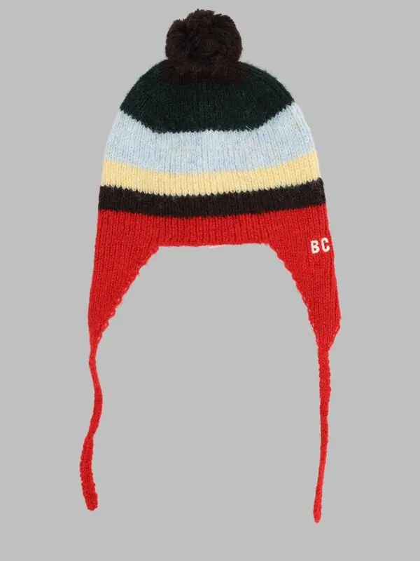 BOBO CHOSES Head Striped Knitted Beanie