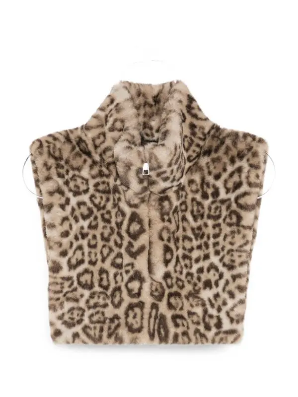 Apparis Faux Fur Zip Up Cape