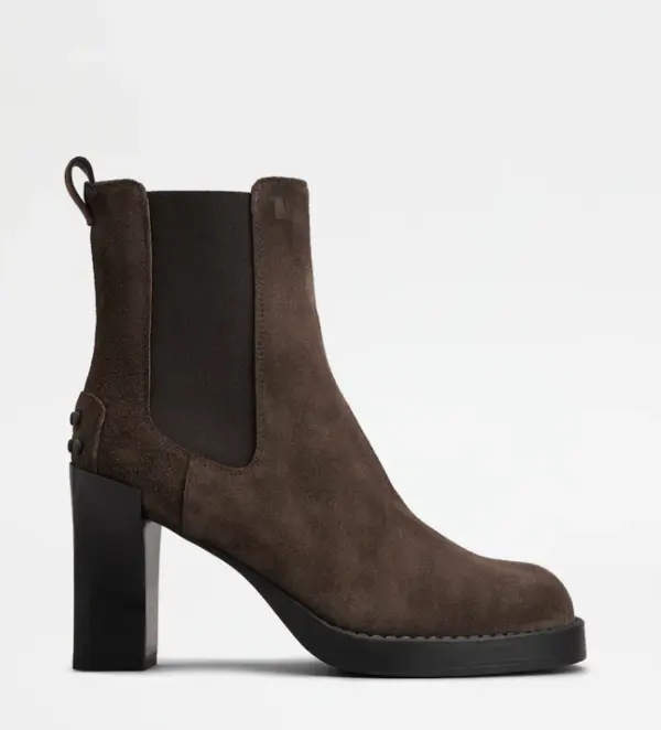 TOD'S Suede Chelsea Boots - Marrone