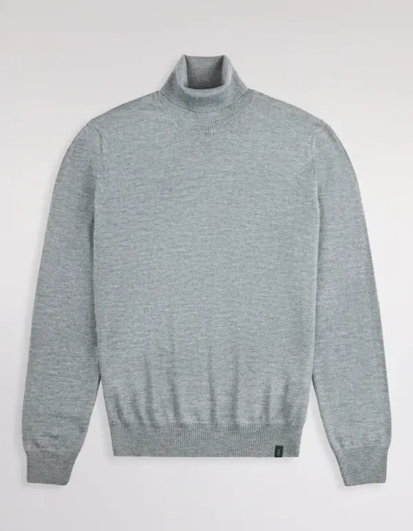 FAY Merino Wool Turtleneck - Argilla