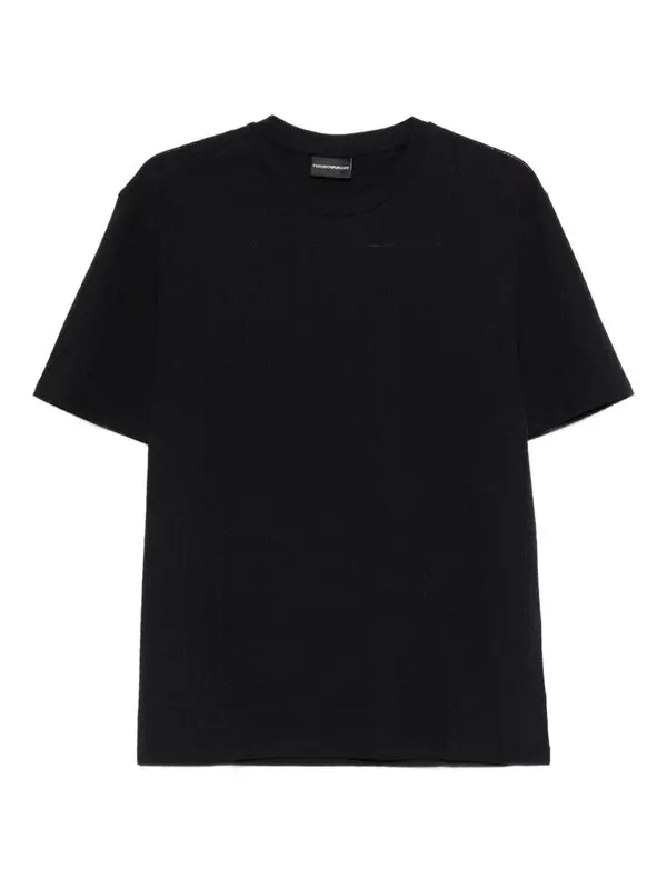 Emporio Armani Logo Cotton T Shirt - Navy