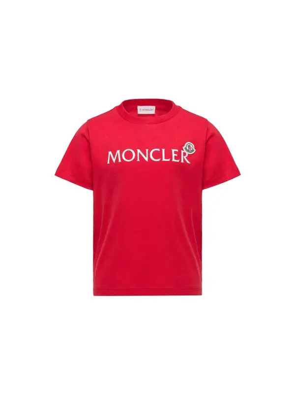 Moncler T Shirt With Logo - Red