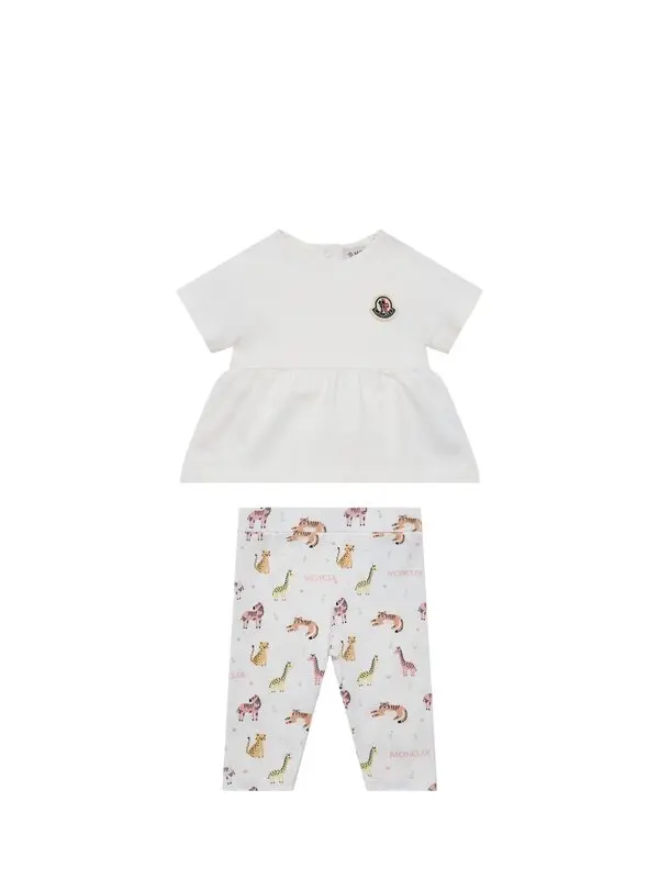 Moncler T Shirt With Pants Set - Multicolour