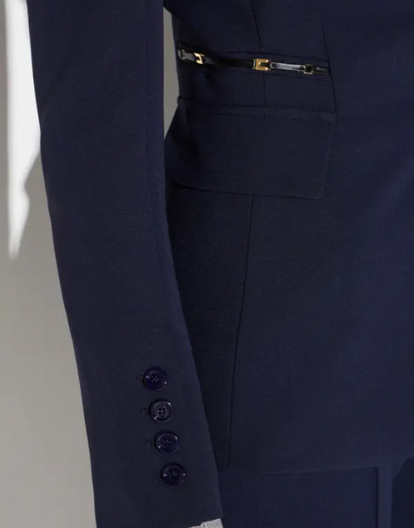 Elisabetta Franchi Jacket In Double Layer Stretcj Crepe Fabric