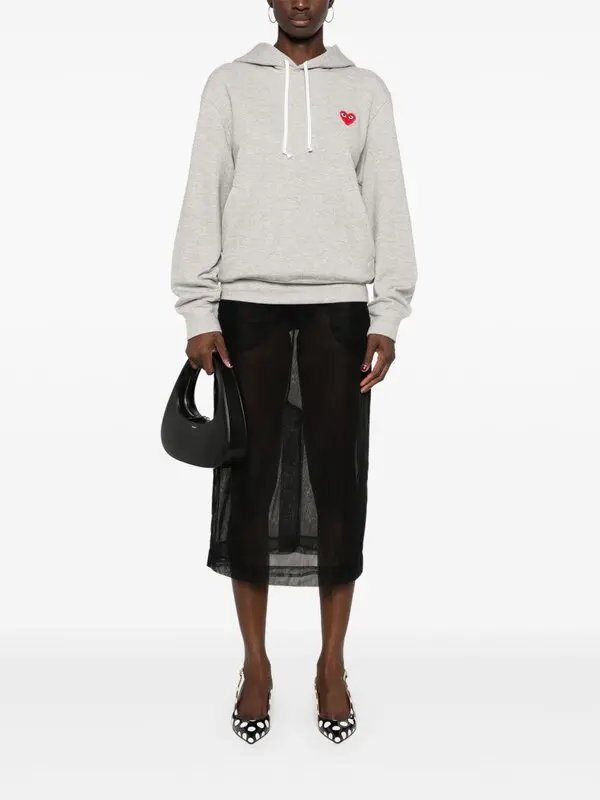 Comme Des Garçons Red Heart Cotton Hoodie