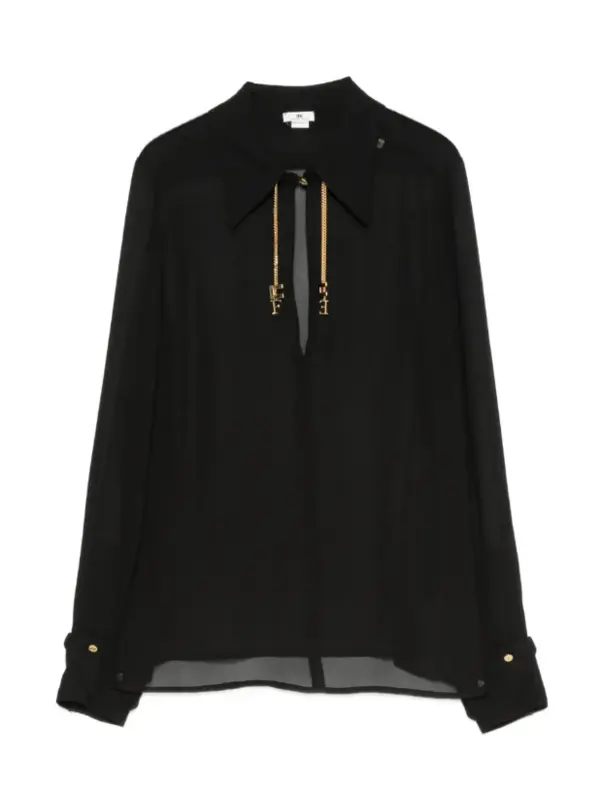 Elisabetta Franchi Georgette Shirt - Nero