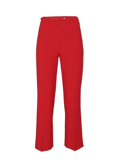 Elisabetta Franchi Trousers With Jewel Detail - Rosso