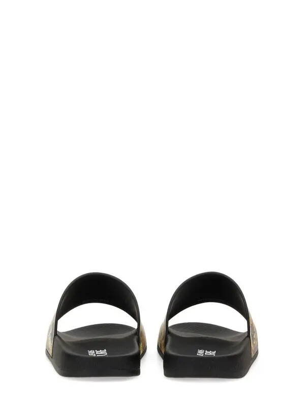 Versace Sandalo Slide Con Logo