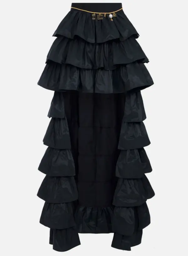 Elisabetta Franchi Sailing Taffeta Skirt - Nero