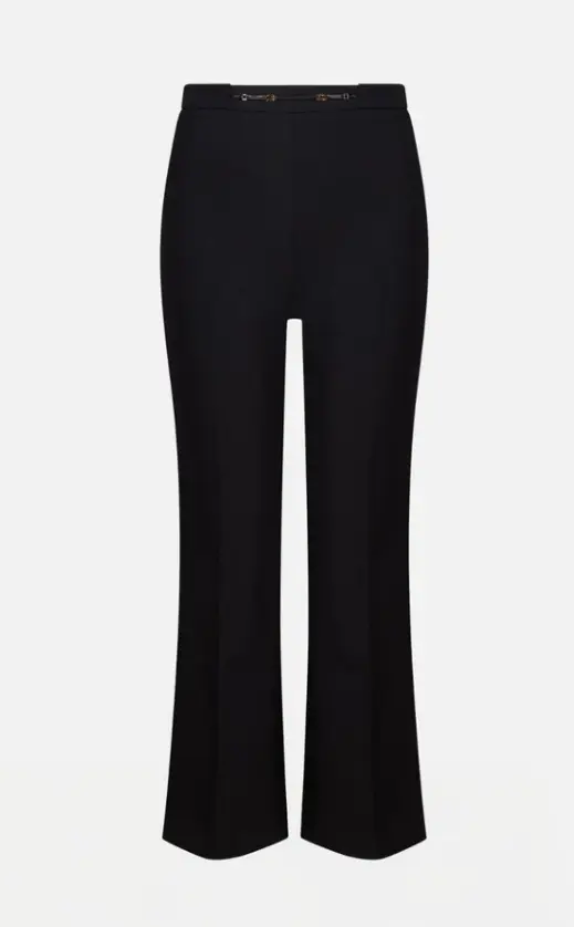 Elisabetta Franchi Trousers With Jewel Detail - Nero