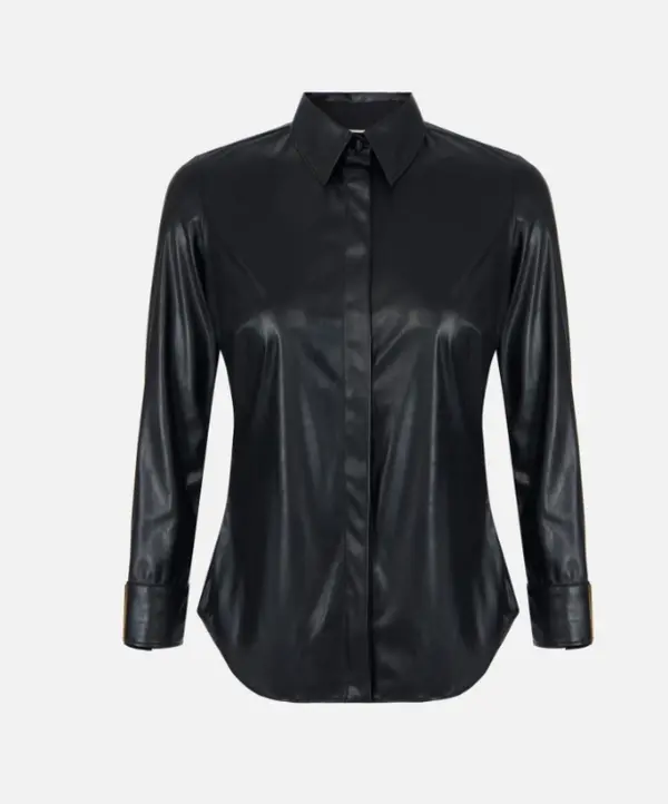 Elisabetta Franchi Shirt With Jewel Logo - Nero