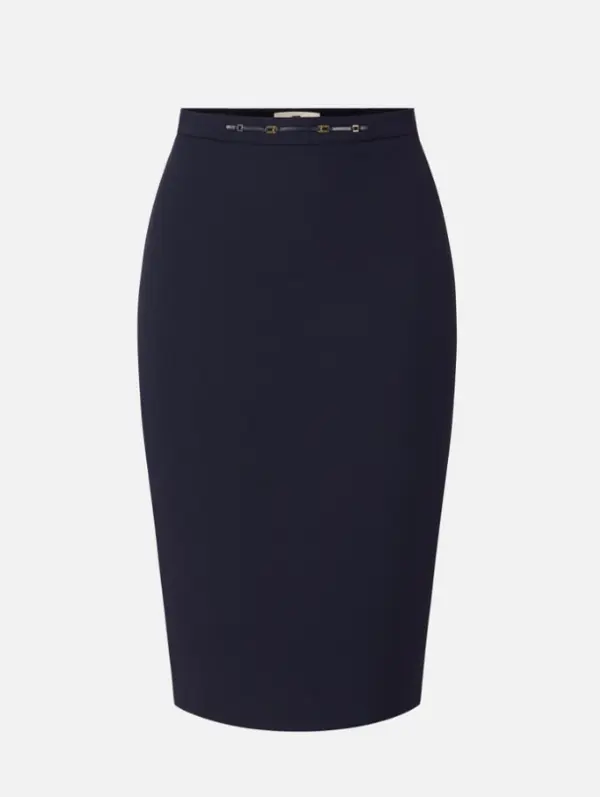 Elisabetta Franchi Skirt With Jewel Detail - Blu