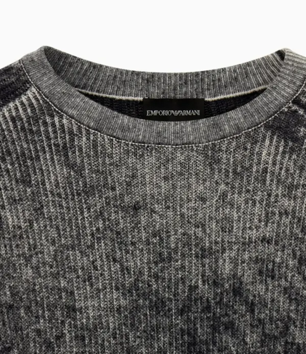 Emporio Armani Ribbed Virgin Wool Sweater