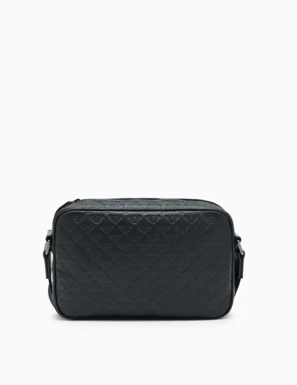 Emporio Armani Embossed Leather Eagle Bag