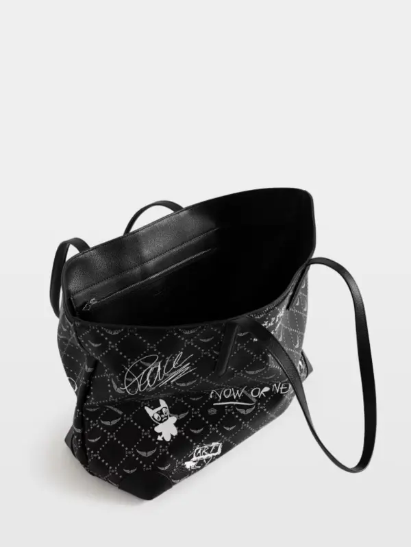 Zadig&Voltaire Z Shopper Monogram Arty Tag - Nero