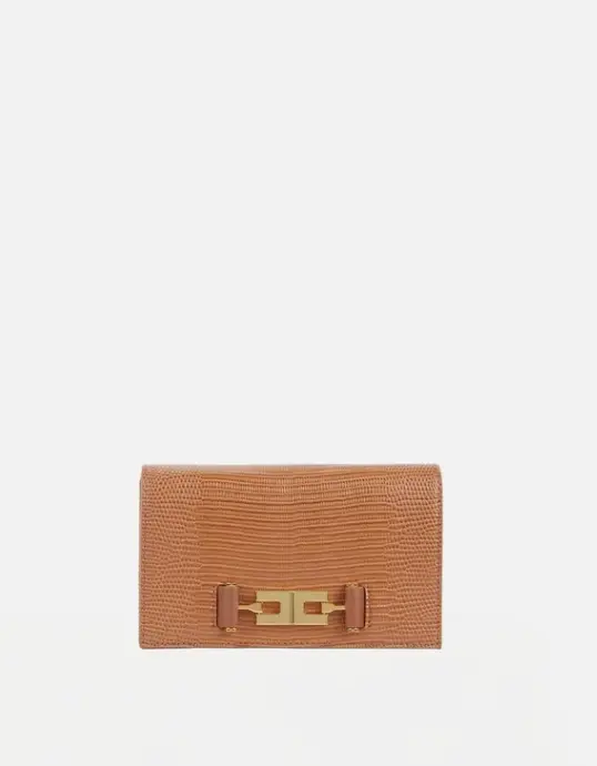 Elisabetta Franchi Curb Chain Shoulder Strap - Sigaro
