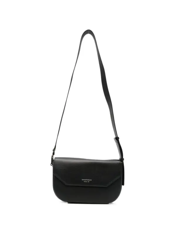 Emporio Armani Leather Crossbody Bag - Black