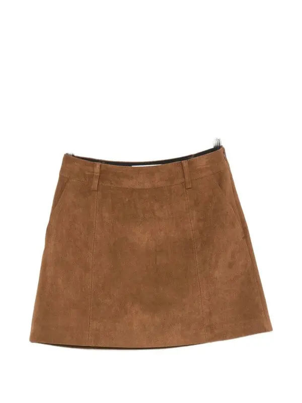 DUNST Suede Effect Mini Skirt
