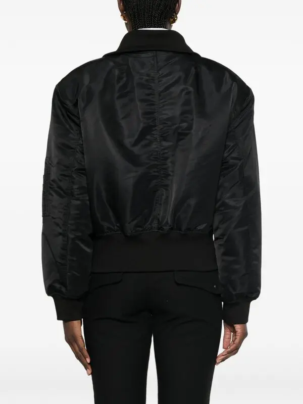 THE FRANKIE SHOP Storm Nylon Cropped Bomber Jacket