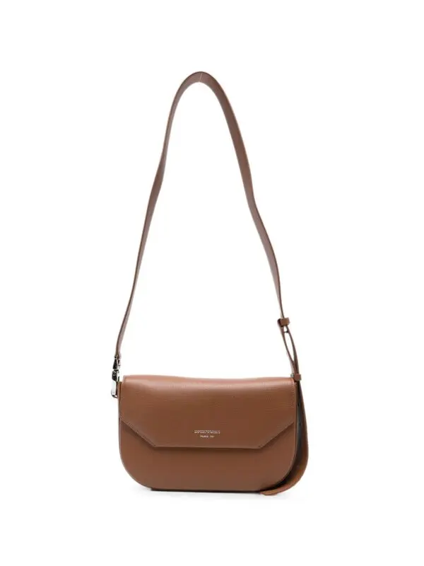 Emporio Armani Leather Crossbody Bag - Brown